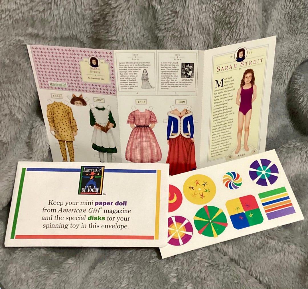 American Girl of Today Paper Doll 1996 SARAH STREIT Paper Dolls New ...