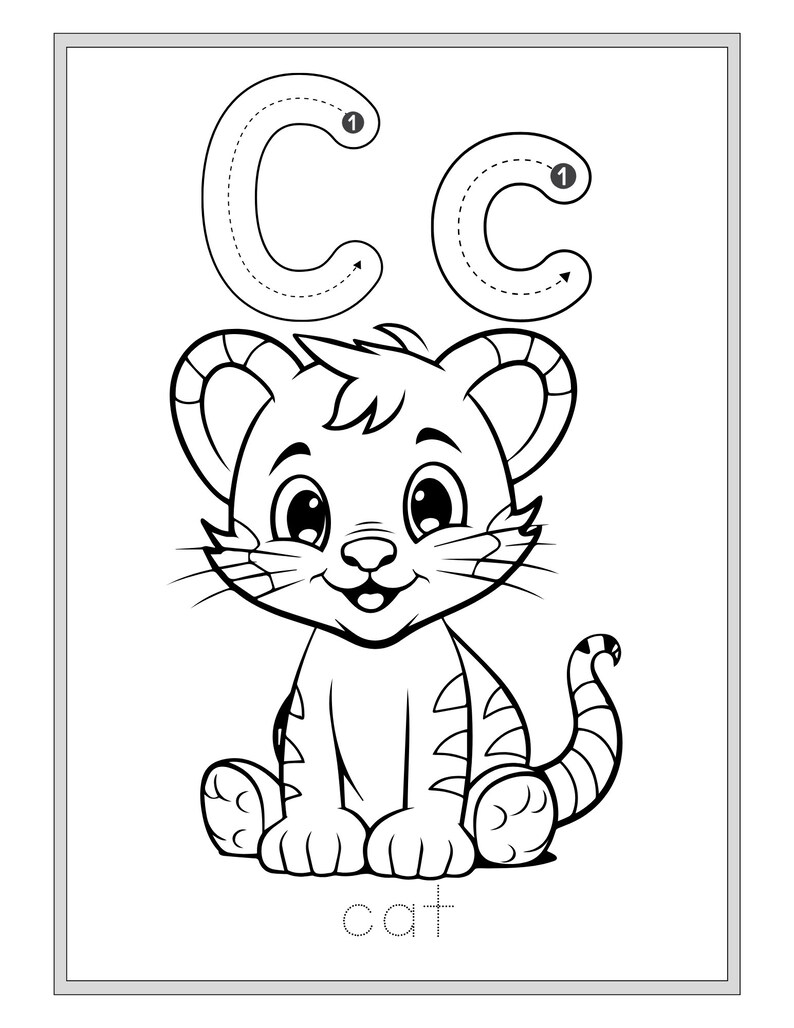 Color and Learn Animal Alphabet Exploration Coloring Book for Ages 3-6 ...