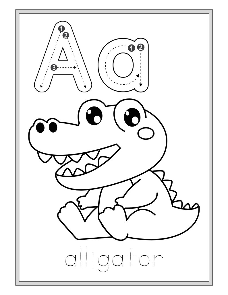 Color and Learn Animal Alphabet Exploration Coloring Book for Ages 3-6 ...
