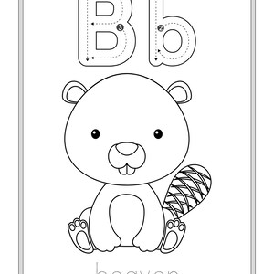 Color and Learn Animal Alphabet Exploration Coloring Book for Ages 3-6 ...