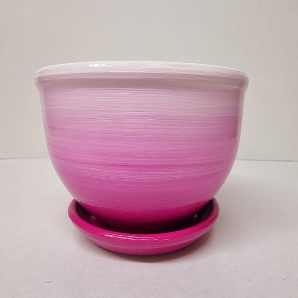 Pink Ceramic Planter - Etsy