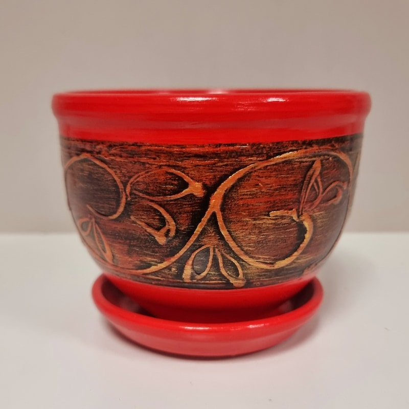 Red Plant Pot 30cm - Etsy