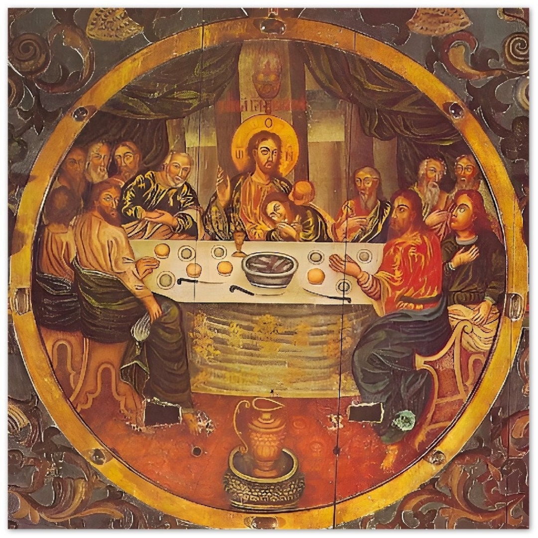 The Mystical Supper last Supper Orthodox Icon, on Wood - Etsy