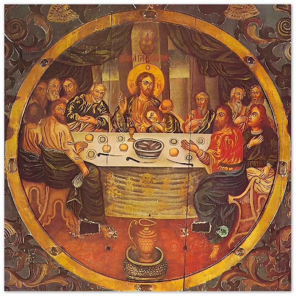 The Mystical Supper last Supper Orthodox Icon, on Wood - Etsy