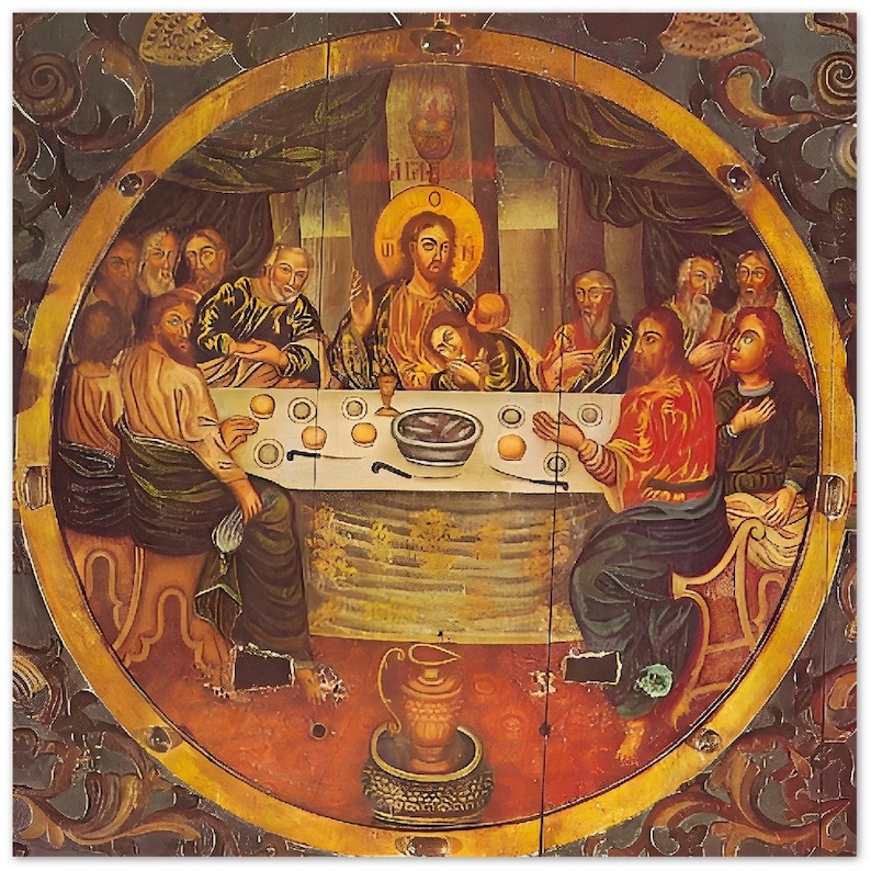 The Mystical Supper last Supper Orthodox Icon on Wood - Etsy
