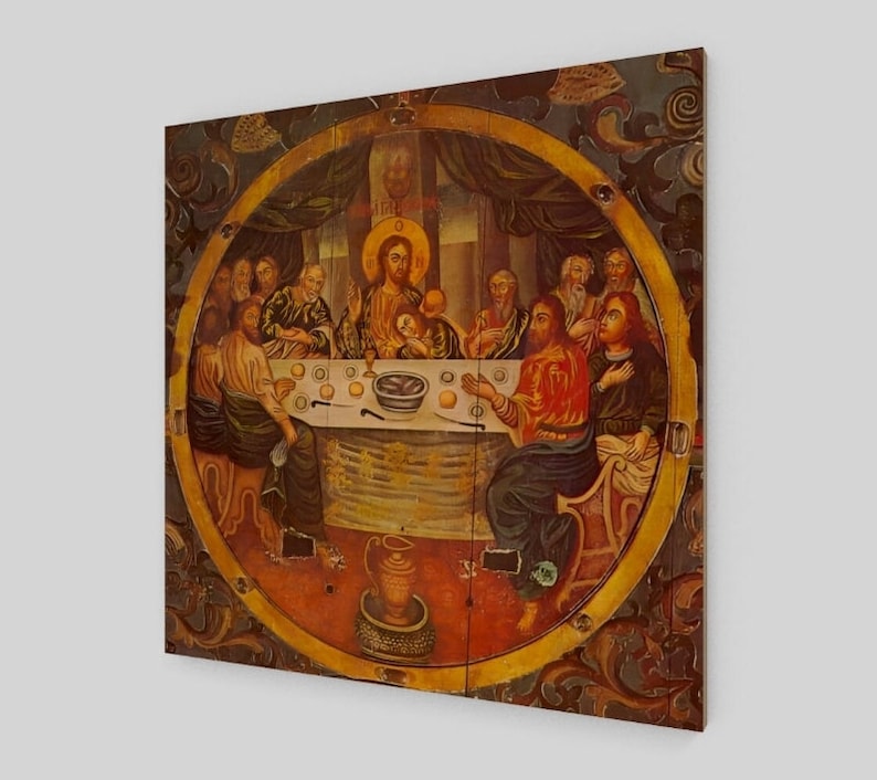 The Mystical Supper last Supper Orthodox Icon on Wood - Etsy
