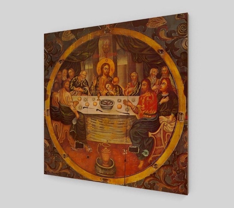 The Mystical Supper last Supper Orthodox Icon, on Wood - Etsy