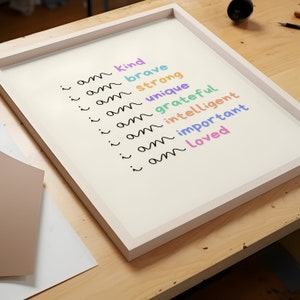 Kids Daily Affirmations Poster - Etsy
