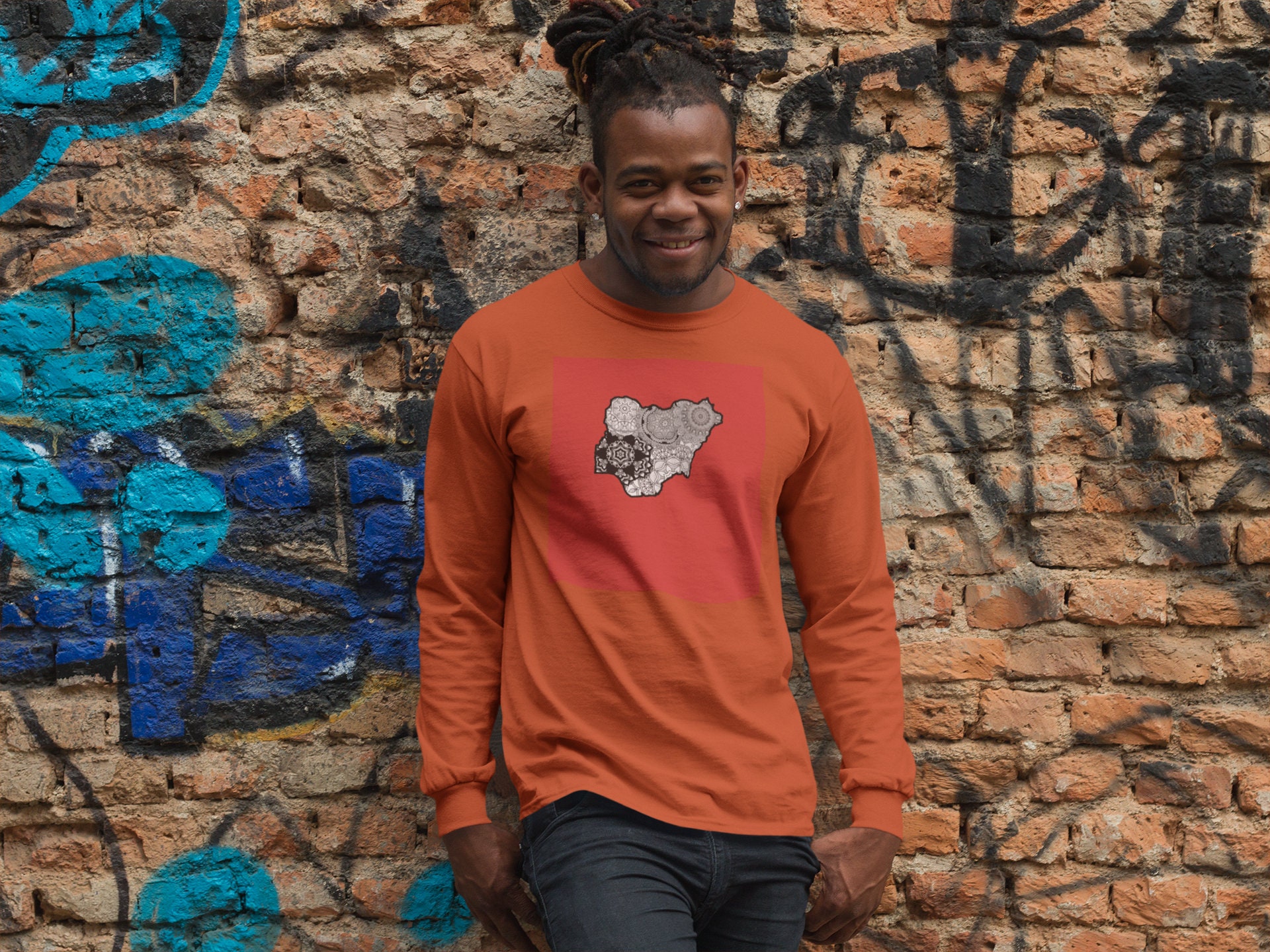 Nigerian Map Mandala Art Sweatshirt,african Sweater, Naija Sweater ...