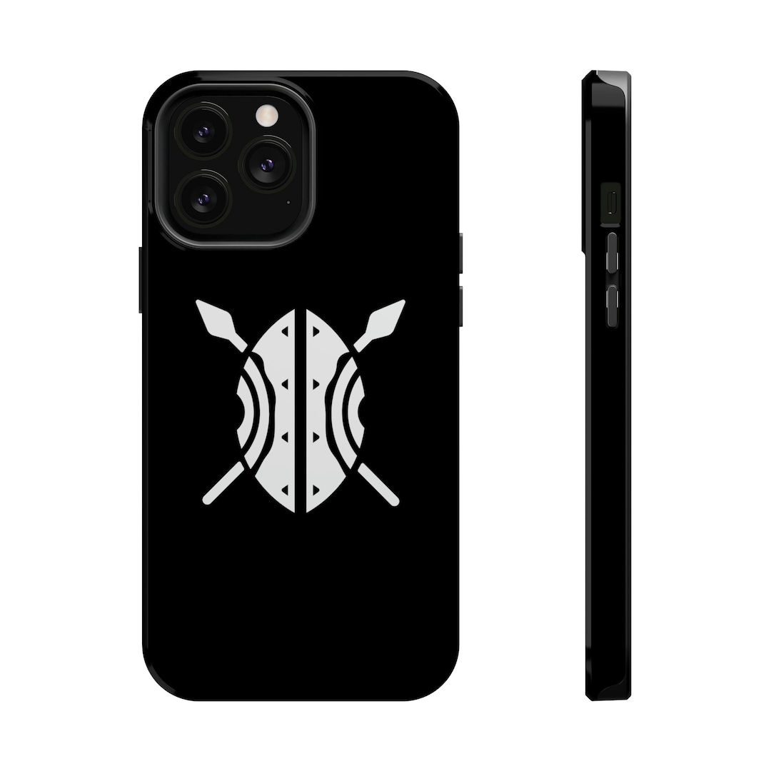 Minimalist African Shield & Spear Magsafe iPhone Case | Protective ...
