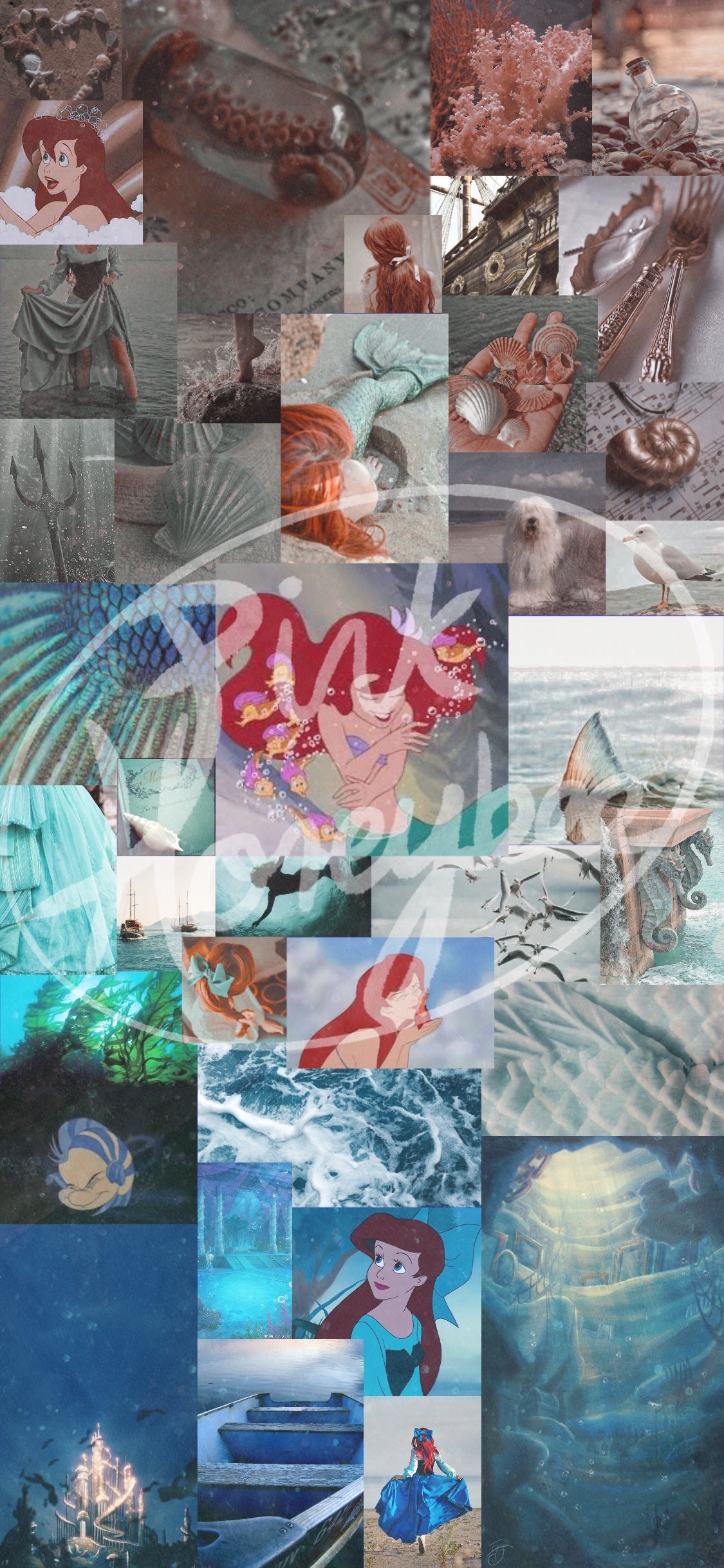 The Little Mermaid- Phone Wallpaper - Etsy