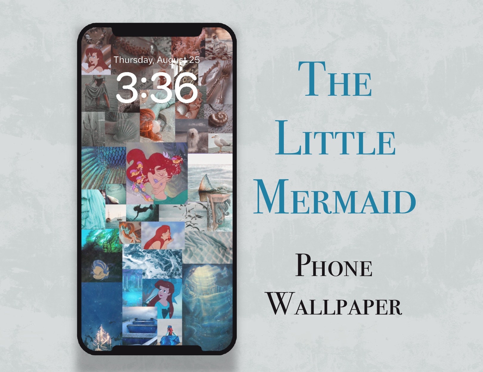 The Little Mermaid- Phone Wallpaper - Etsy