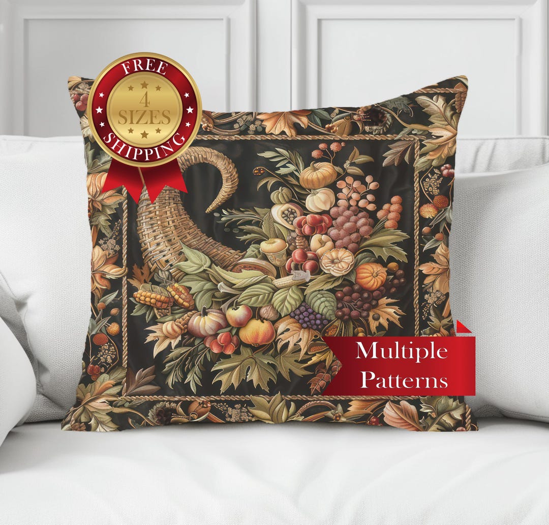 William Morris Victorian Cornucopia Thanksgiving Decor Illustration ...