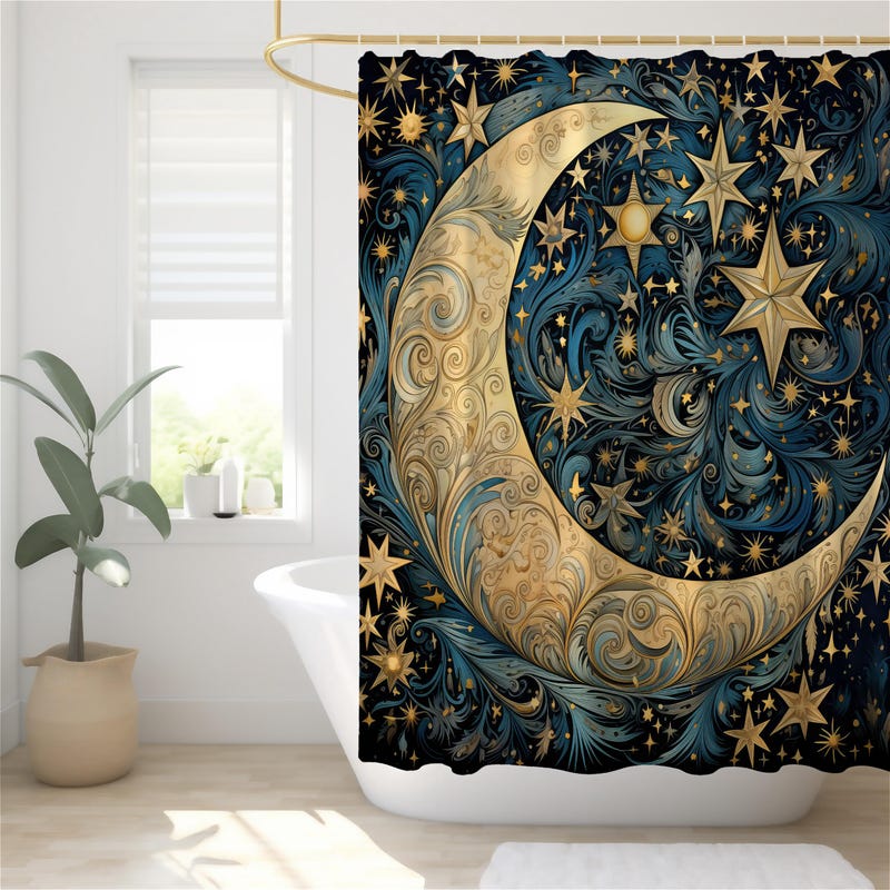 Gold Shower Curtain - Etsy