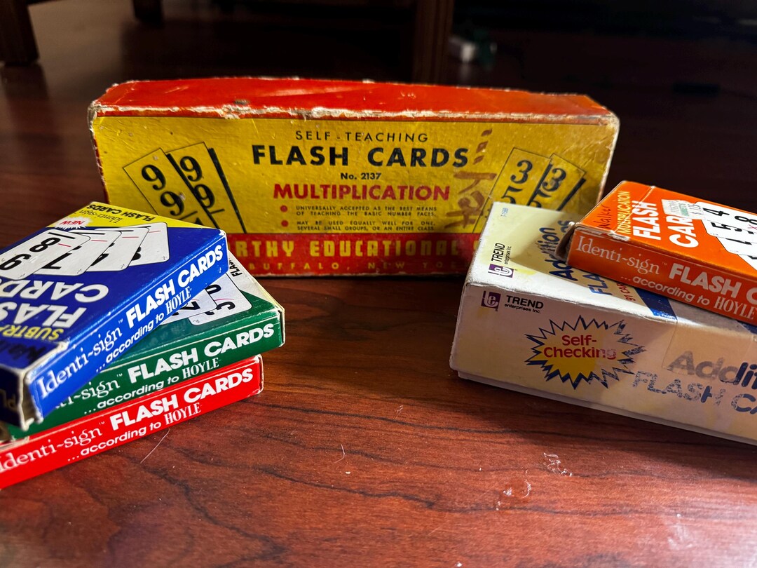 Vintage Mathematic Flashcard Ephemera Packs for Crafts, Junk Journaling ...