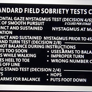 Custom Officers Metal Miranda Warning/ Field Sobriety Clues Card - Etsy