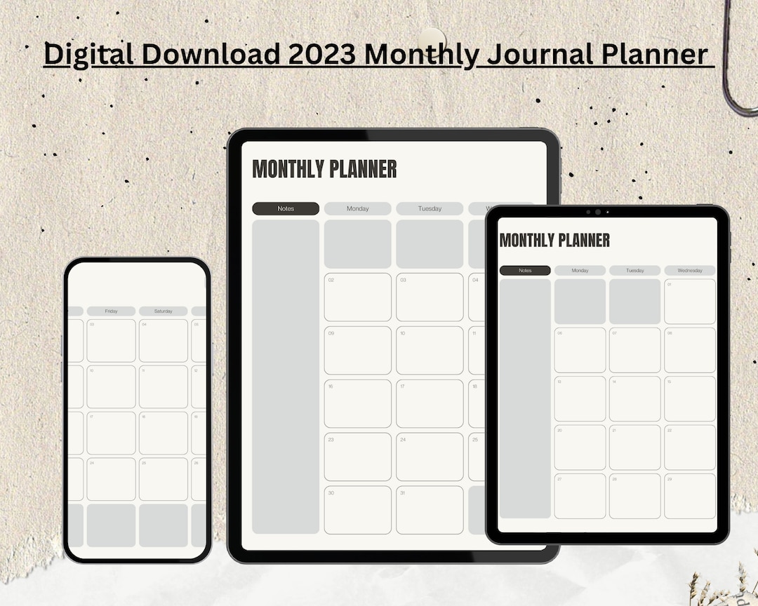 2023 Digital Download Monthly Planner//digital Download 2023 Monthly ...