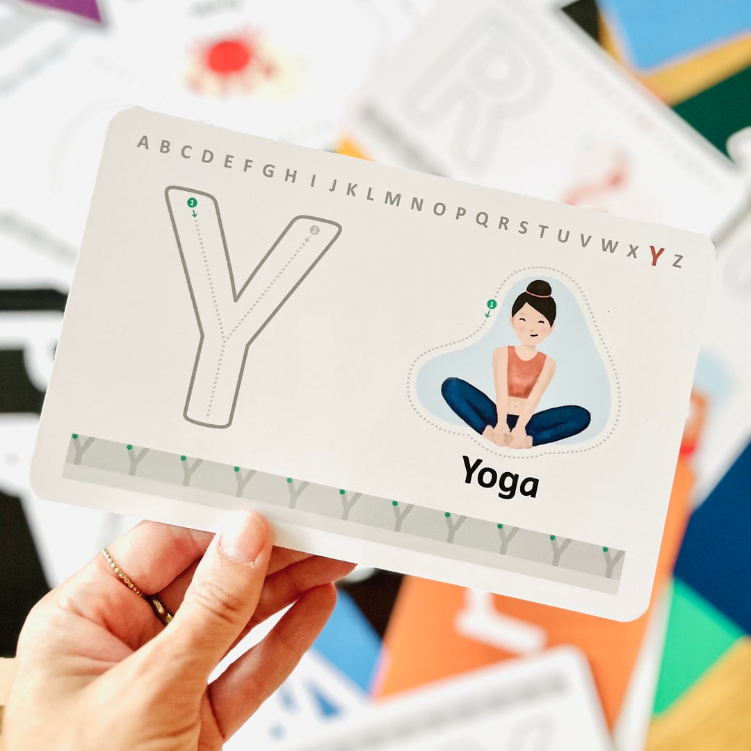 Sustainable ABC Flashcards, Hand-drawn and Rewritable, Montessori ...