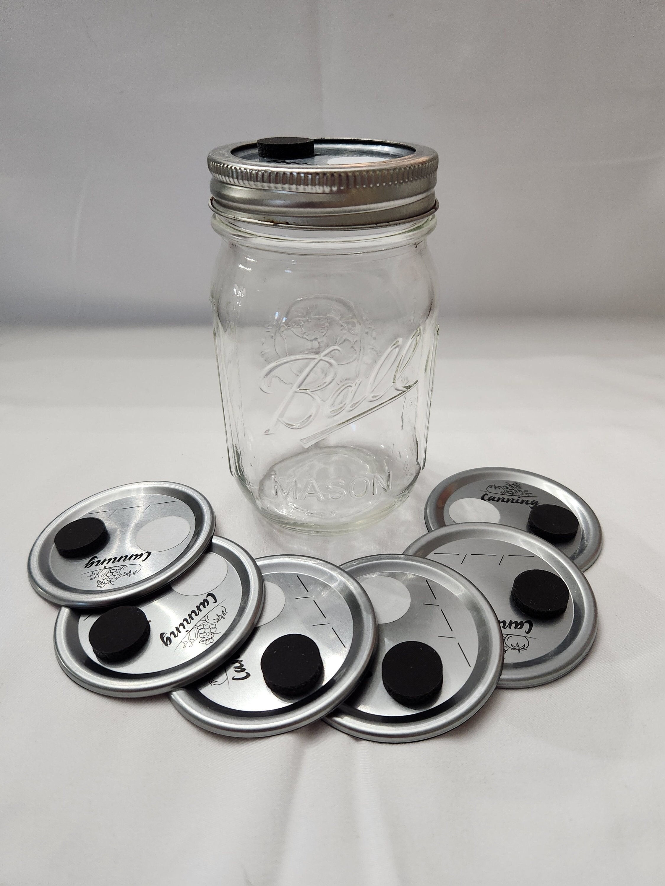 6 Pack of "regular Mouth" Lids With Injection Port & Filter - Etsy