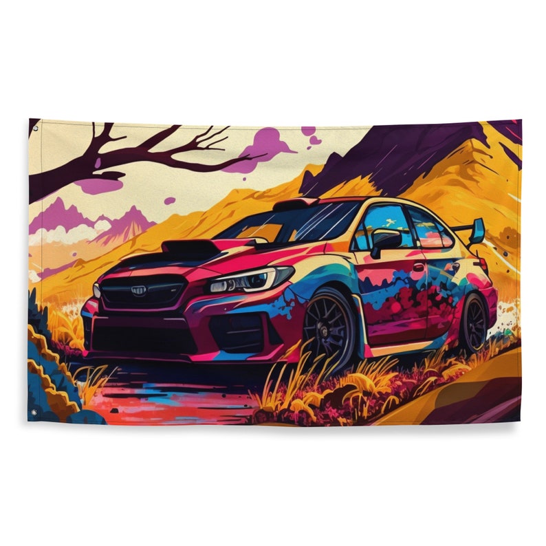 Colorful Subaru WRX Wall Flag, High Quality Material, Wall Art, Home ...
