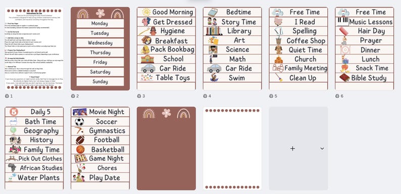 Homeschool Routine | Printable Routine Cards| Laminated Chart With ...