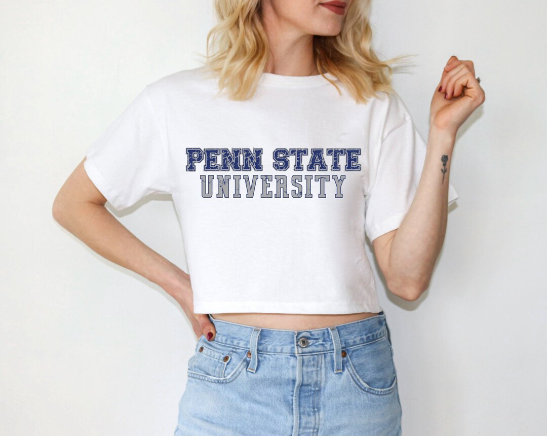 Penn State Cropped Tee| Nittany Lion Cropped Tee| Penn State Shirt ...