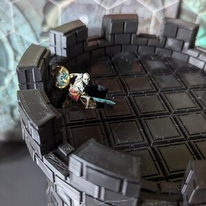 Round Castle Tower Terrain Set With Multiple Modular Floors Decorated ...