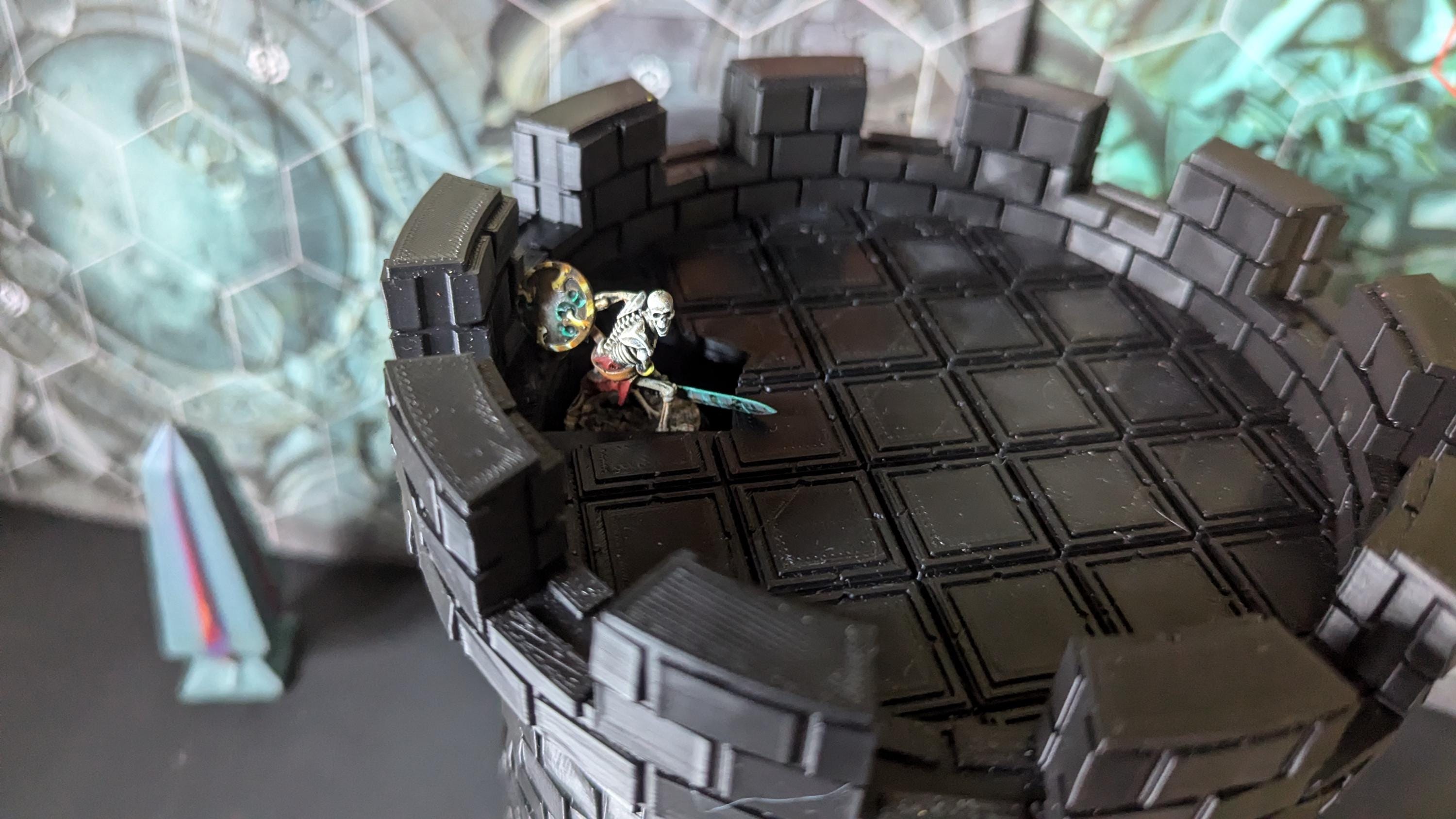 Round Castle Tower Terrain Set With Multiple Modular Floors Decorated ...