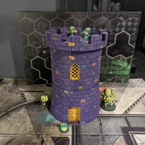 Round Castle Tower Terrain Set With Decorated Interior and Magnets - Etsy