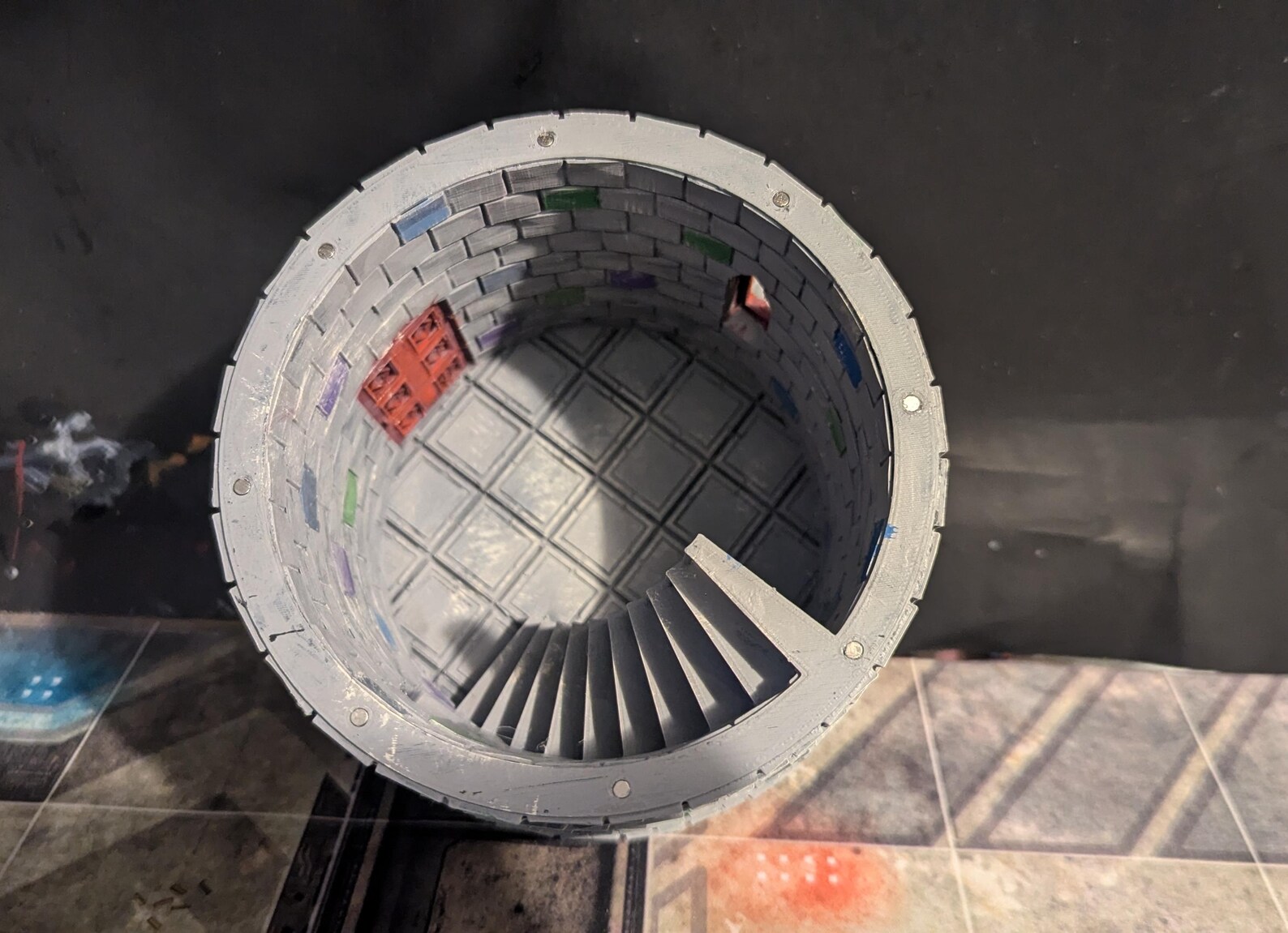 Round Castle Tower Terrain Set With Multiple Modular Floors Decorated ...