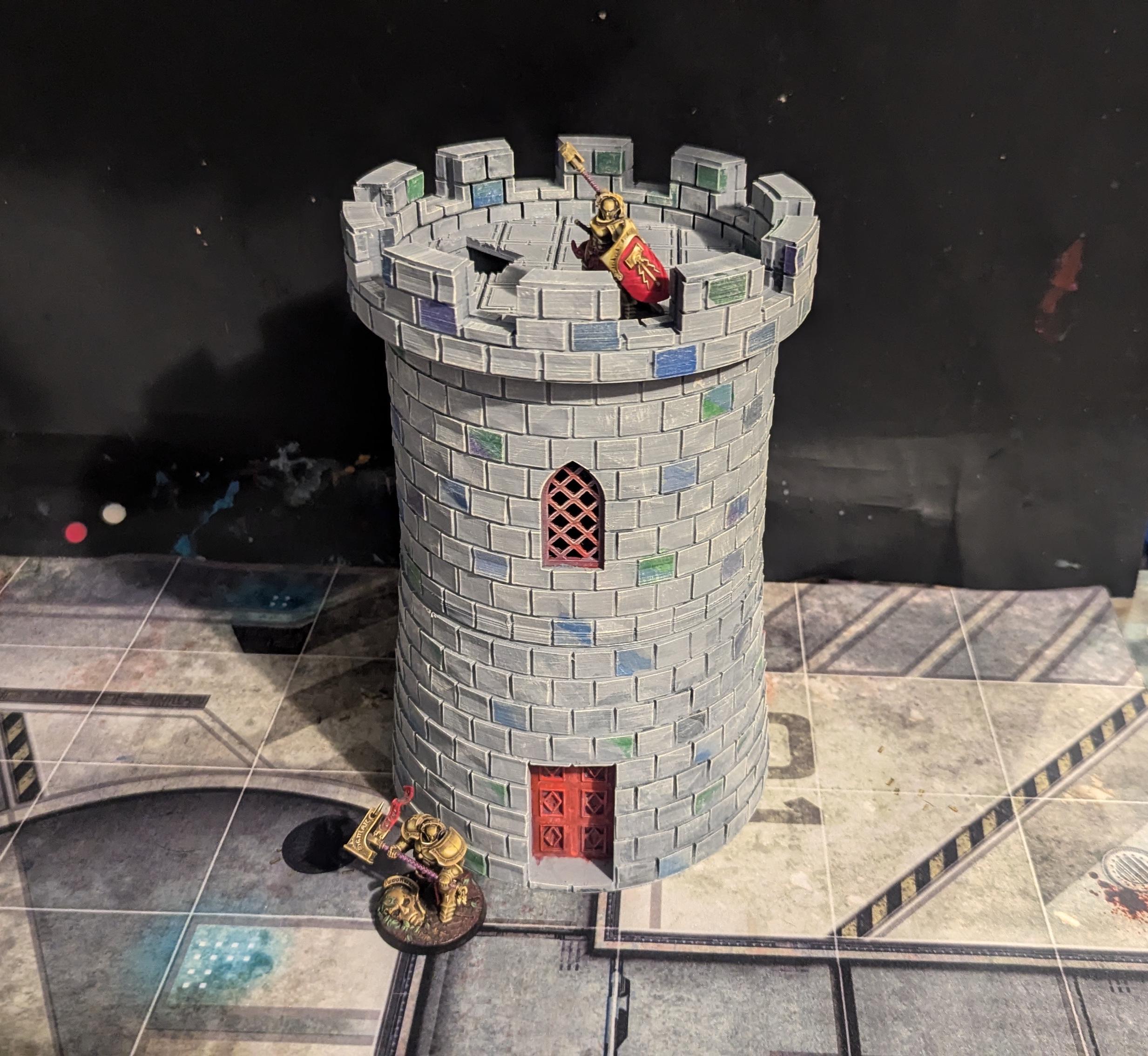 Round Castle Tower Terrain Set With Multiple Modular Floors Decorated ...