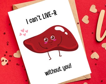 Funny Kidney Valentine's Day Card, Clever Card for Medical Workers ...