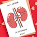 Funny Kidney Valentine's Day Card, Clever Card for Medical Workers ...