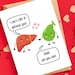 Funny Liver/gallbladder Valentine's Day Card, Clever Card for Medical ...