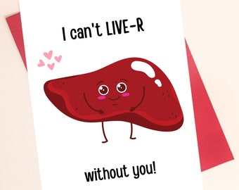Funny Kidney Printable Valentine's Day Card, Digital Download Card for ...