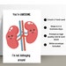 Funny Kidney Valentine's Day Card, Clever Card for Medical Workers ...