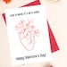 Funny Anatomical Heart Printable Valentine's Day Card, Digital Download ...