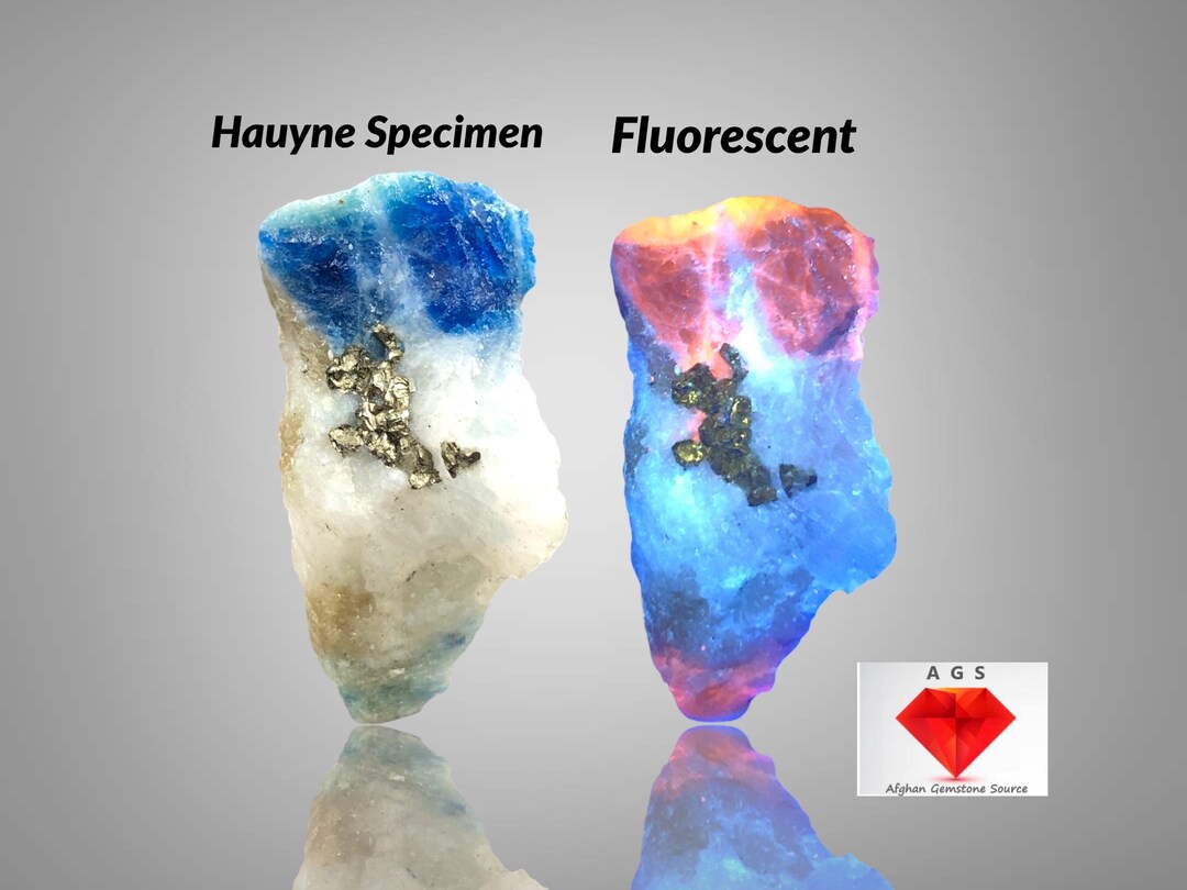 Most Rare17ct Hauyne Specimen Combined With Pyrite From Badakhshan ...