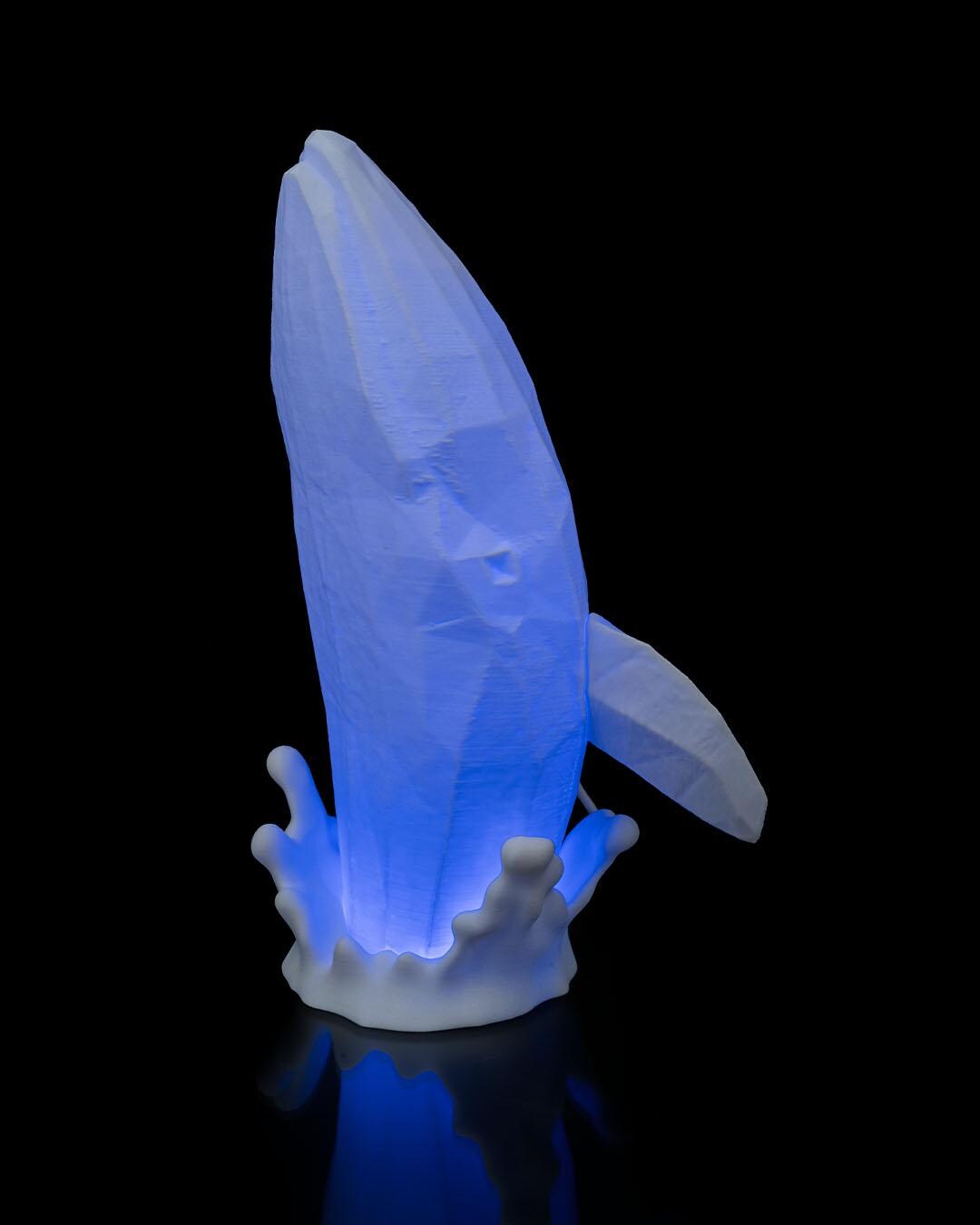Whale Night Light, Lamp, Includes Lighting, 3D Printed, Whale Light ...