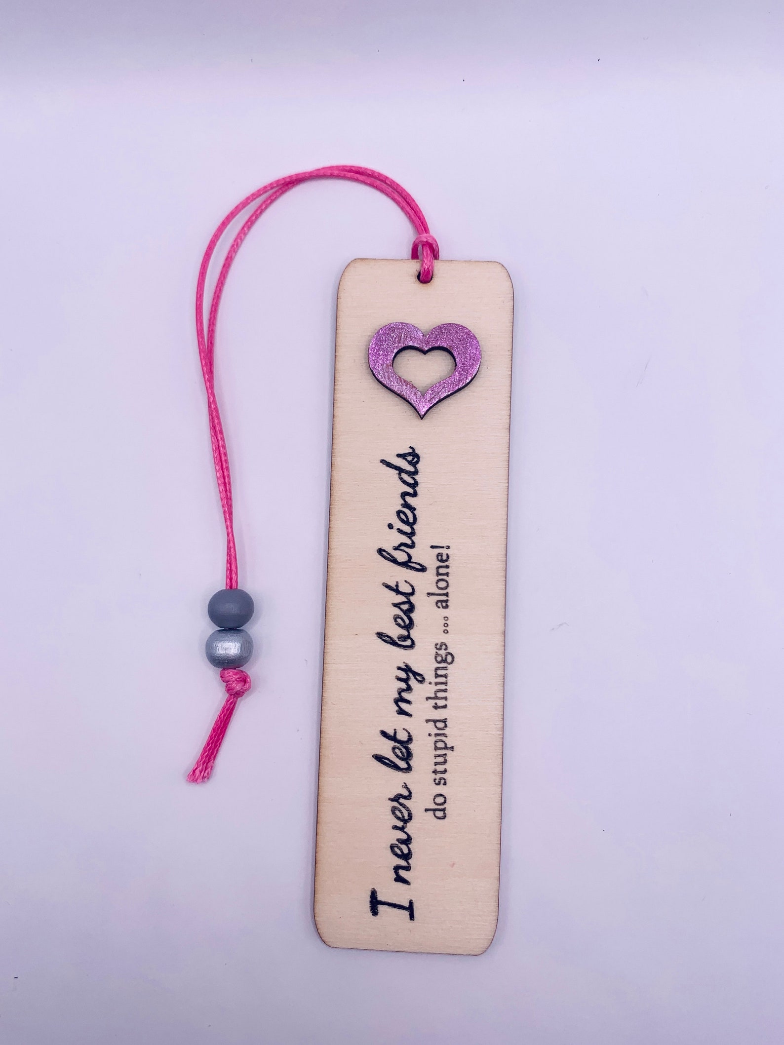 Best Friend Bookmark | Natural | Wooden Heart | Heart | Friendship ...