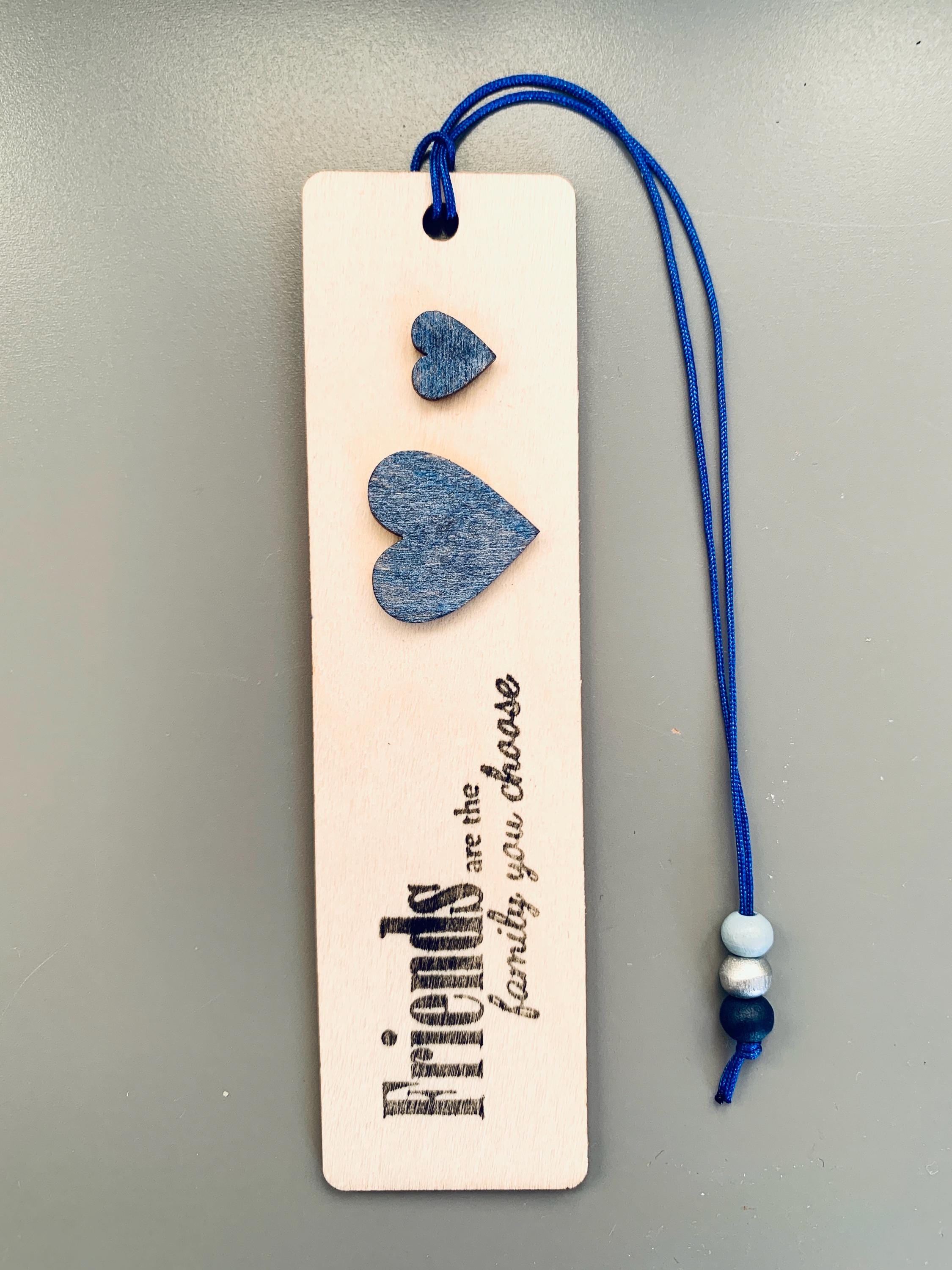Wooden, Bookmark, Natural, Personalised, Family, Friendship, Best ...