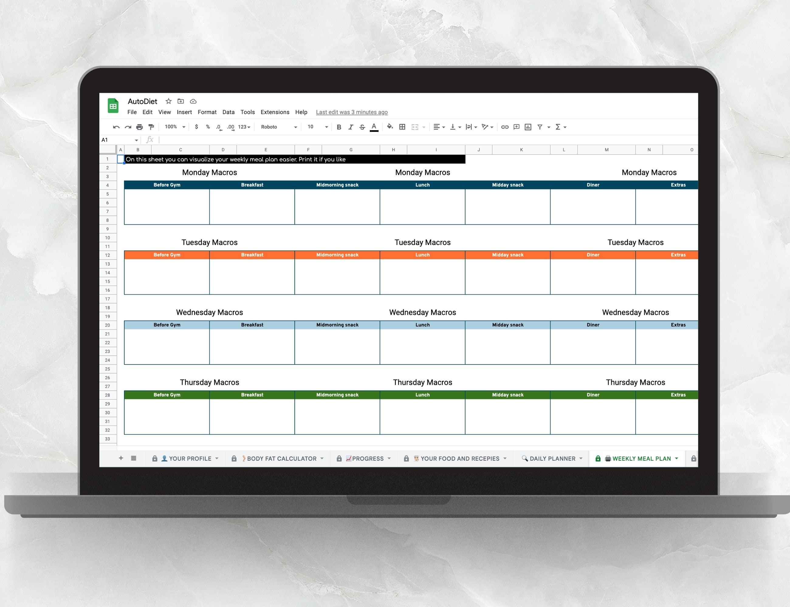 Autodiet: an Automated Macronutrient Tracker, Body Fat Calculator, Meal ...