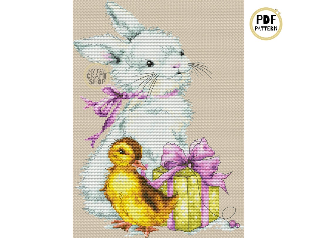 Easter Friends Cross Stitch PDF. Instant Download. Counted Cross Stitch ...