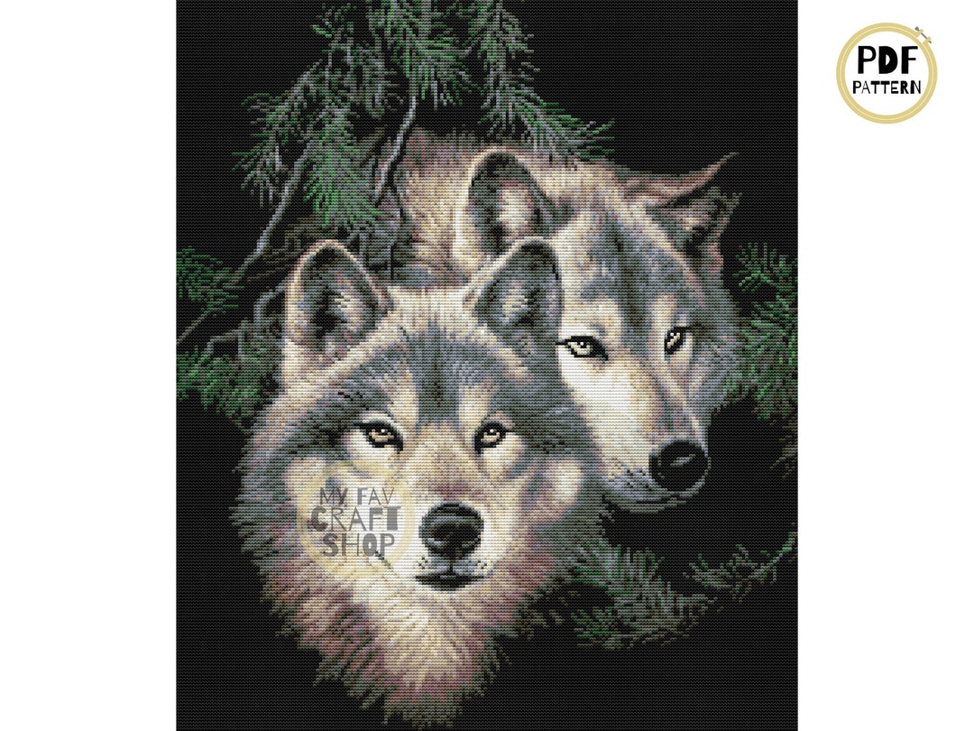 Wolves Cross Stitch PDF. Instant Download. Counted Cross Stitch Chart ...