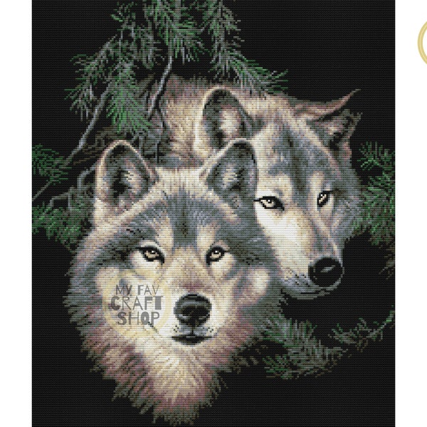 Wolf Cross Stitch - Etsy