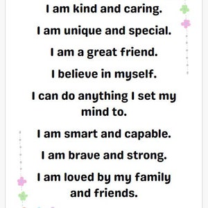 62 Page Kids Affirmation Book | Digital Download - Etsy