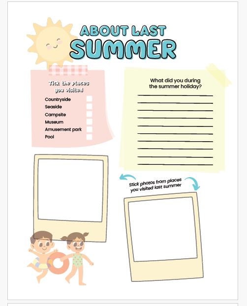 Summer Workbook for Kids | Printable Activity Book | Fun & Educational ...