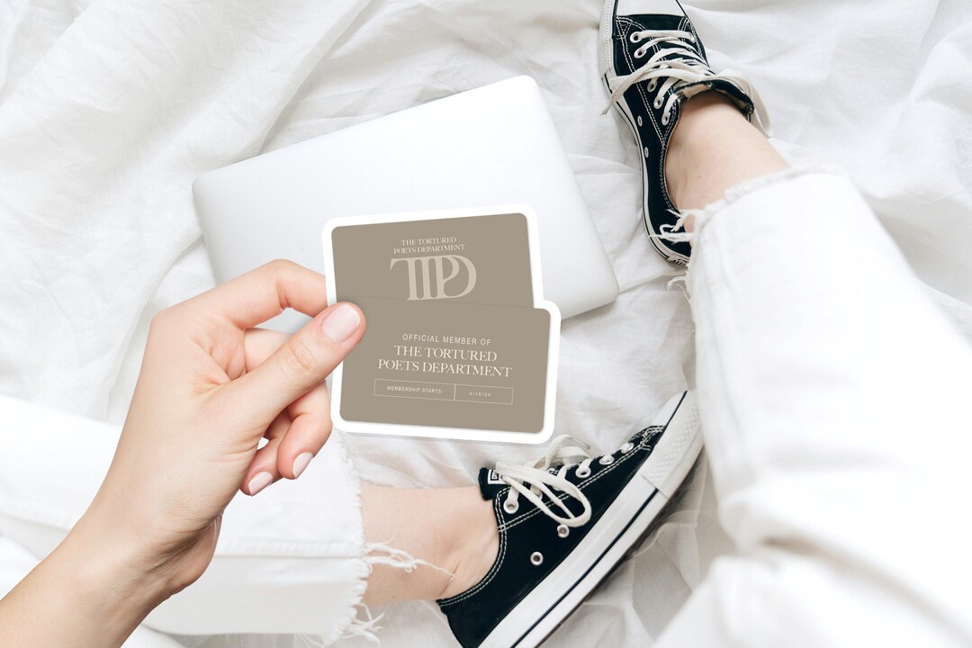 TTPD Member Card Vinyl Sticker Tortured Poets Department Waterproof the ...