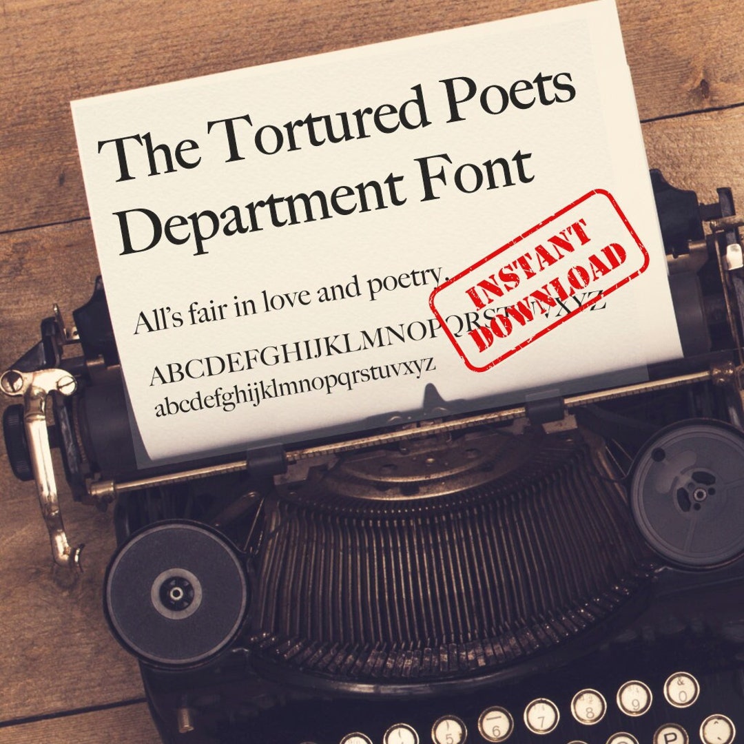 The Tortured Poets Department Font Taylor Swift TS11 TTF & OTF the ...