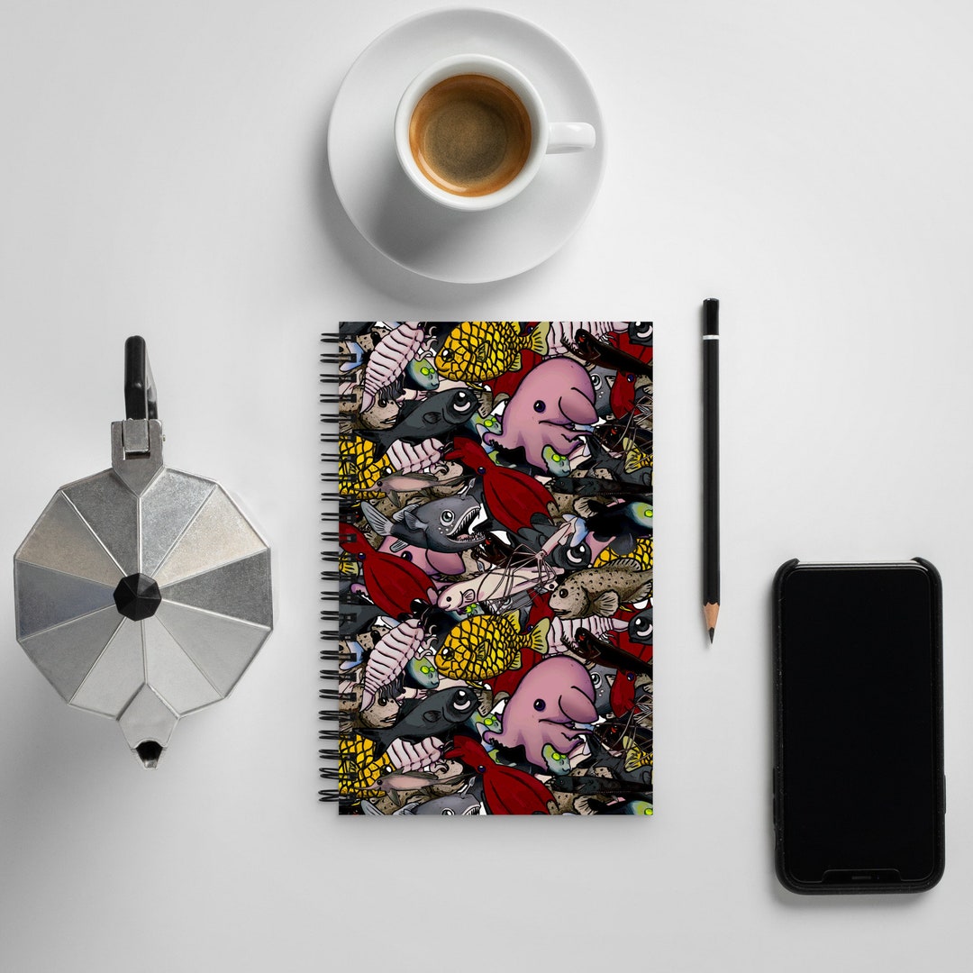 Deep Sea Notebook, Spiral Notebook, Isopod, Dumbo Octopus, Flashlight ...